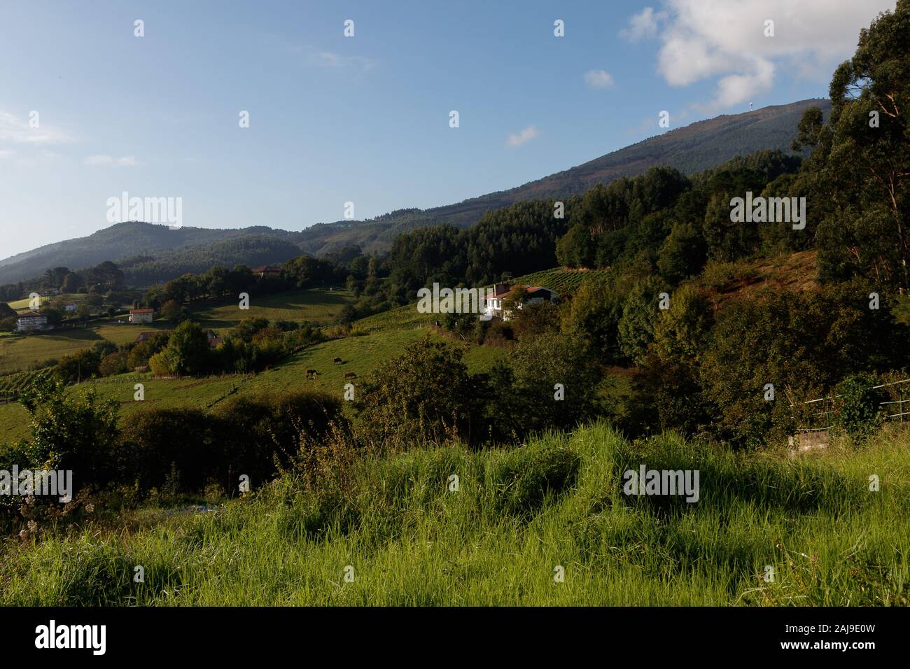 typical house in the hills in the basque country Stock Photo - Alamy