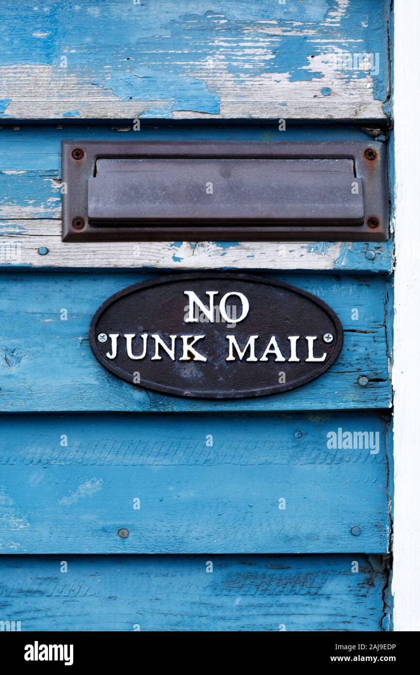 Letterbox in St John's, Newfoundland and Labrador, Canada. A sign says ...