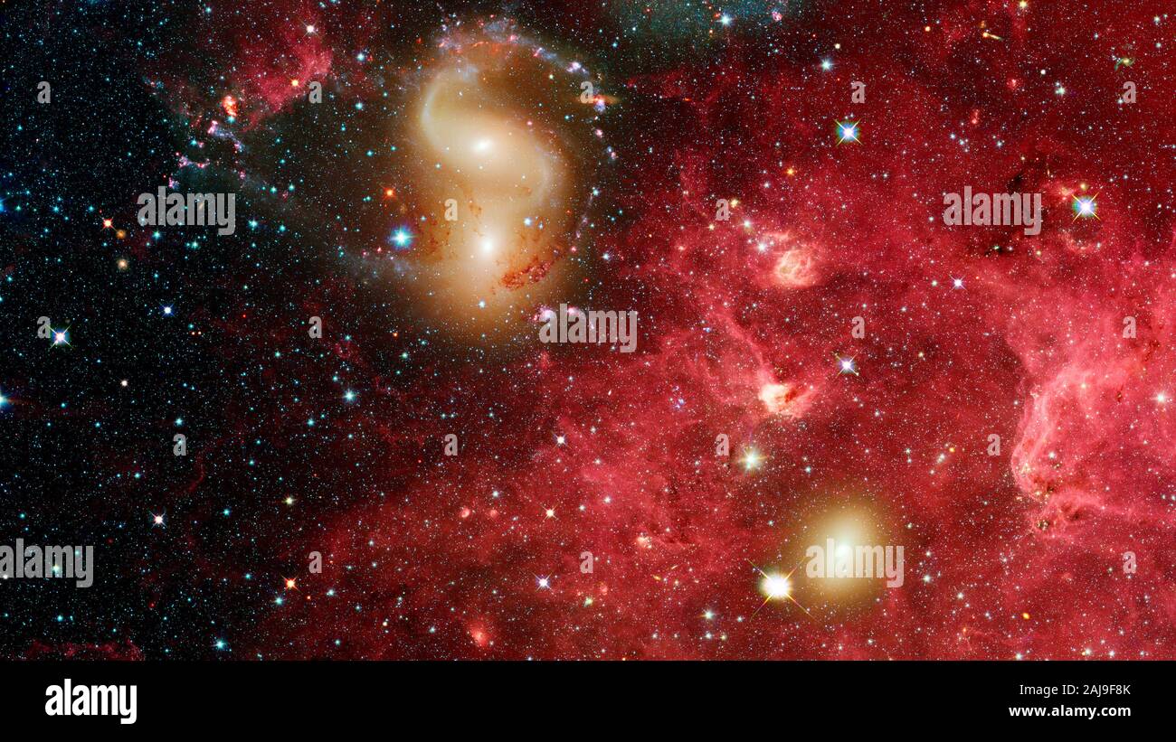 Infinite space background with nebulas and stars. This image elements ...