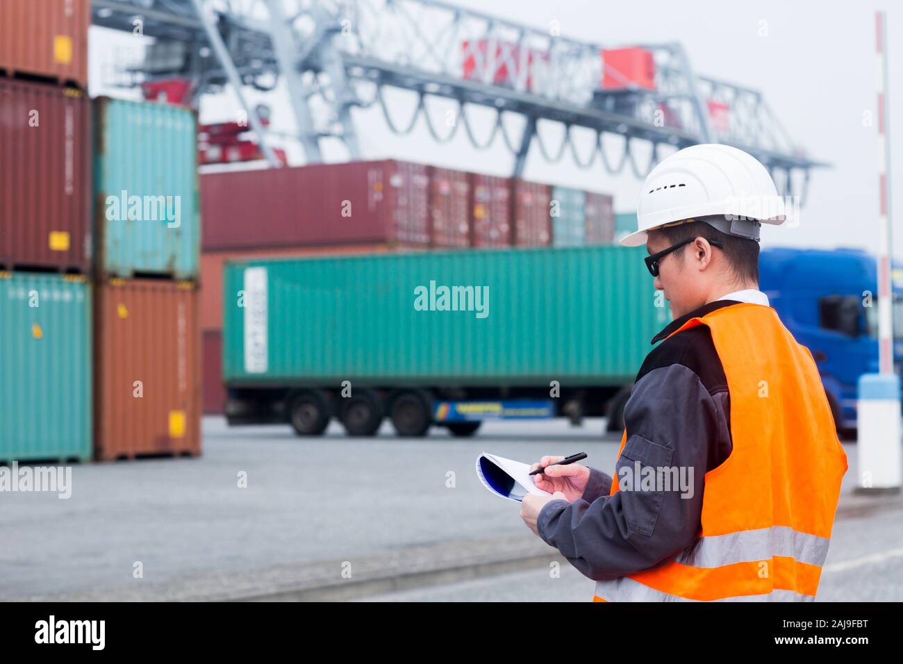 Container truck check hi-res stock photography and images - Alamy