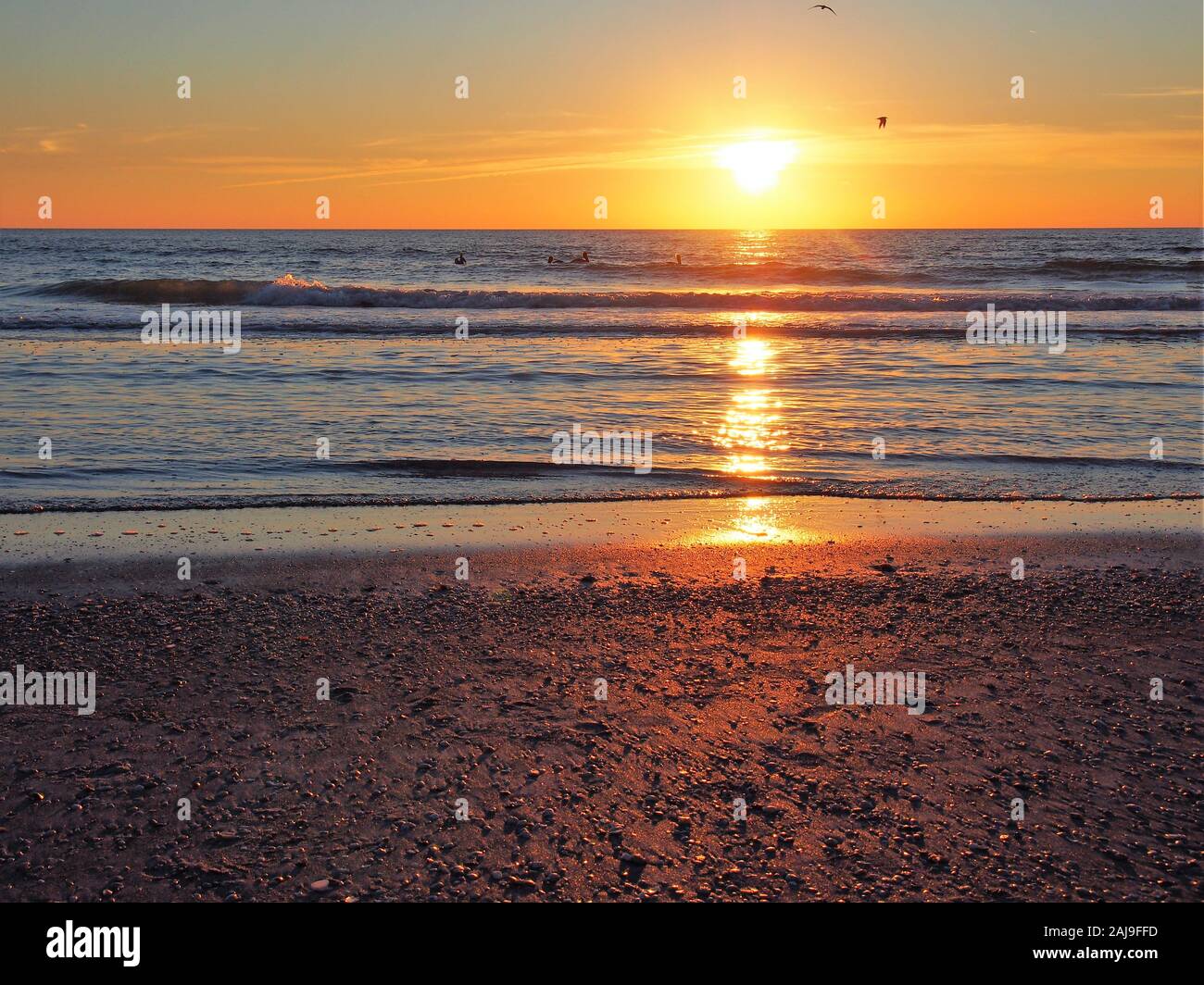 Lido Beach Sunset Stock Photo - Alamy