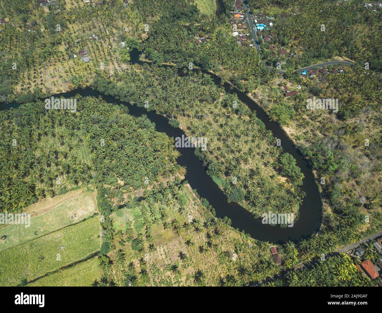 Tropical river from above, Bali, Indonesia Stock Photo - Alamy