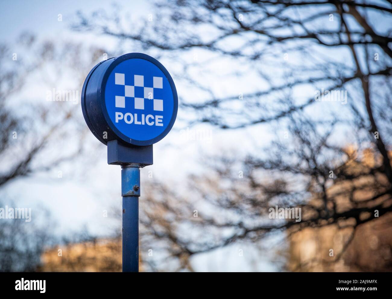 Police signs outside the Police Scotland Gayfield Square station in ...