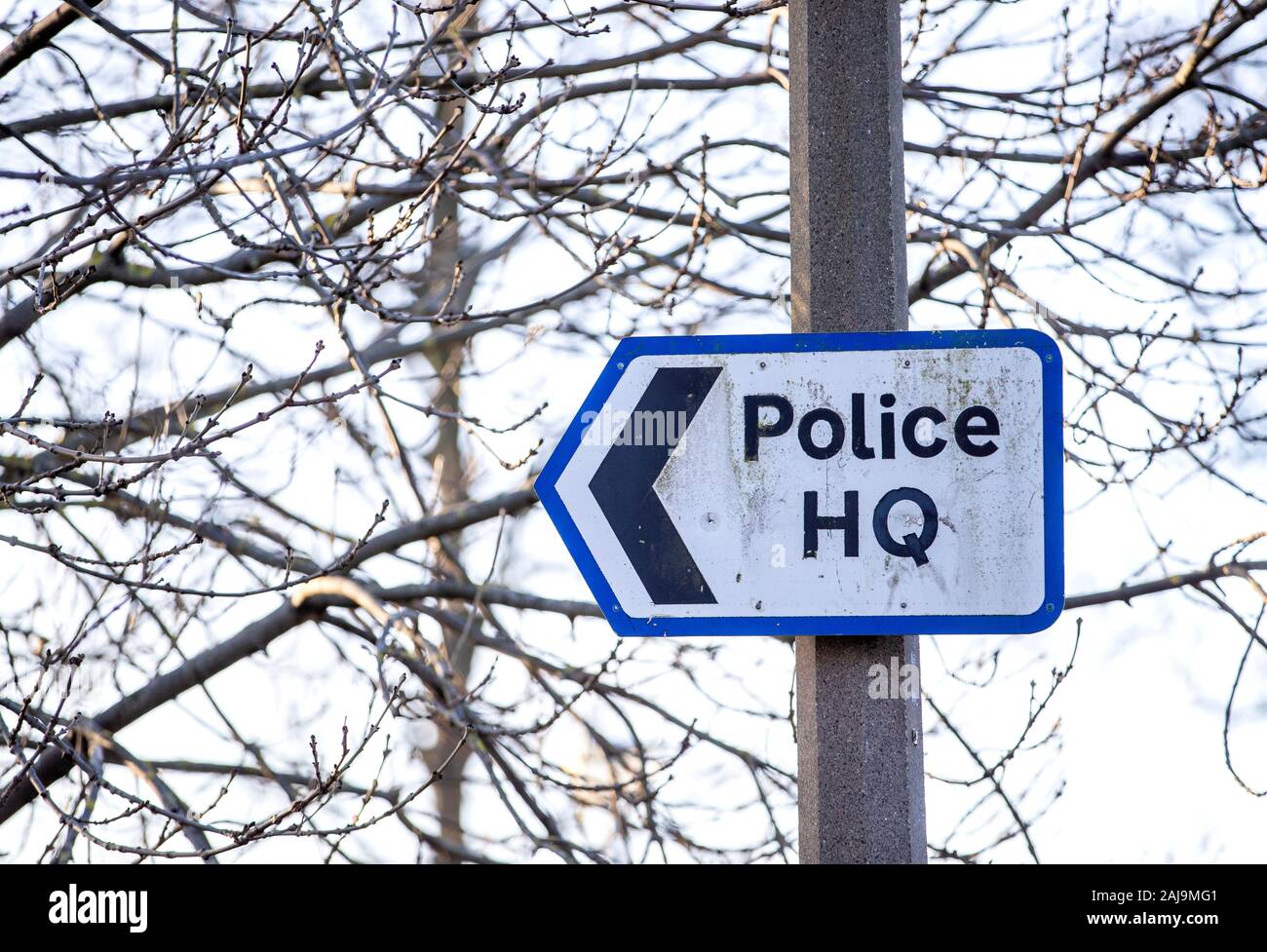 Police sign outside police scotland headquarters fettes hi-res stock ...