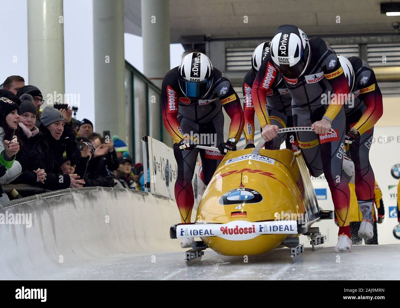 Winterberg, Germany. 03rd Jan, 2020. Bob: World Cup, four-man bobsleigh ...