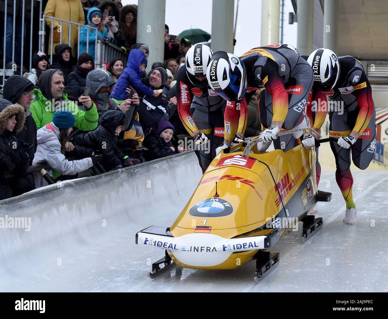 Winterberg, Germany. 03rd Jan, 2020. Bob: World Cup, four-man bobsleigh ...
