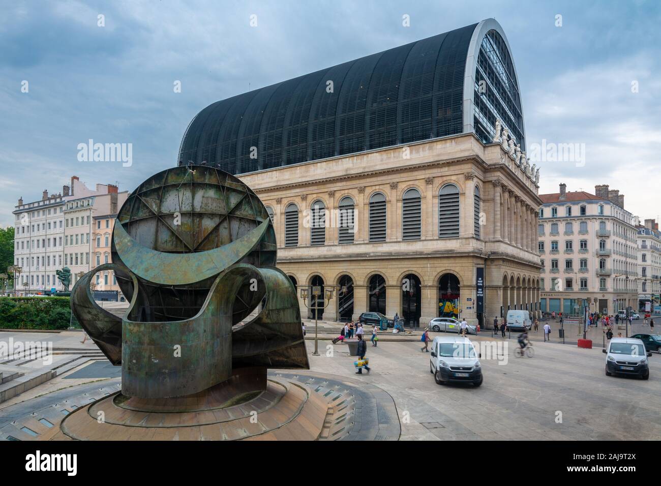 Lyon, France - July 19, 2018: New Opera House is the home of the Opera ...