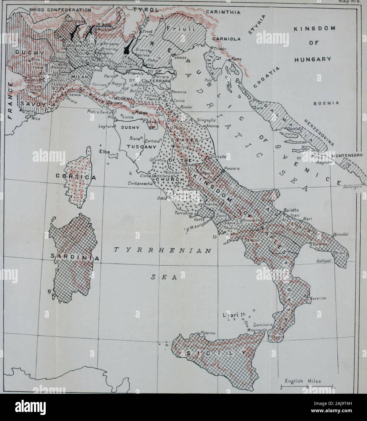 Italy 1494 map hi-res stock photography and images - Alamy