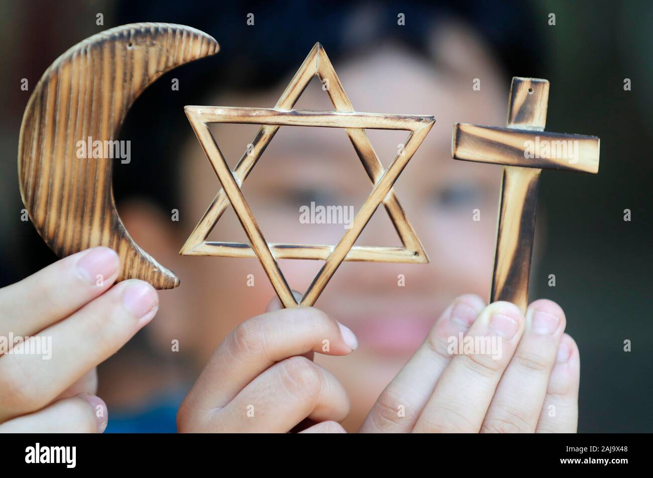 Christianity, islam, judaism 3 monotheistic religions Stock Photo - Alamy