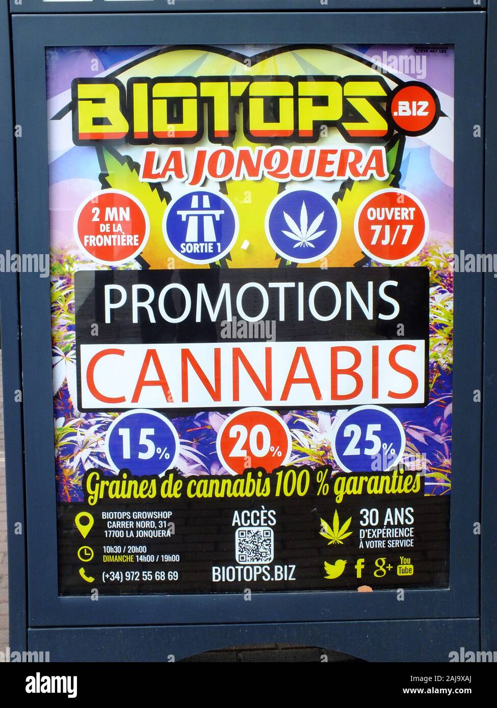 Promotional poster for cannabis Stock Photo - Alamy