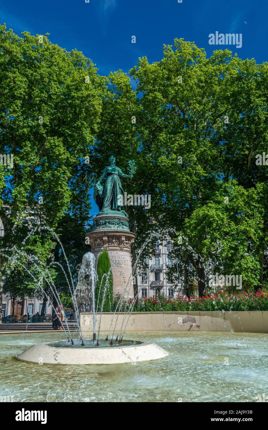 The statue representing the city of lyon hi-res stock photography and ...
