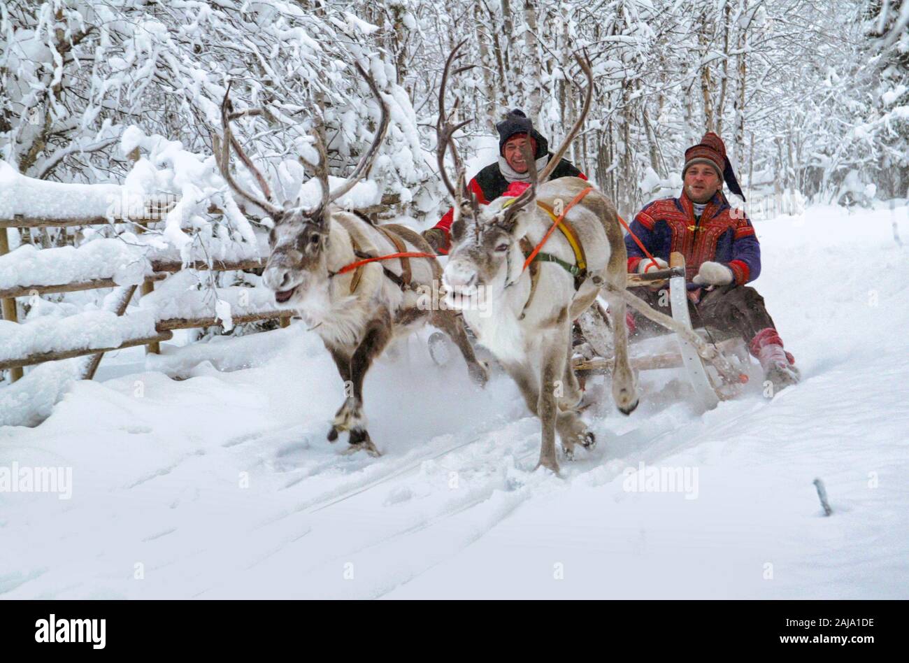 Sami in traditional costume lapland hi-res stock photography and images ...