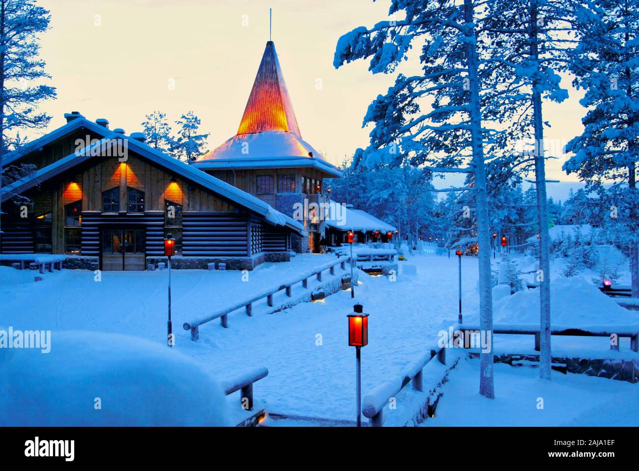 Santa Claus Village in Rovaniemi, Lapland, Arctic Circle, Finland ...