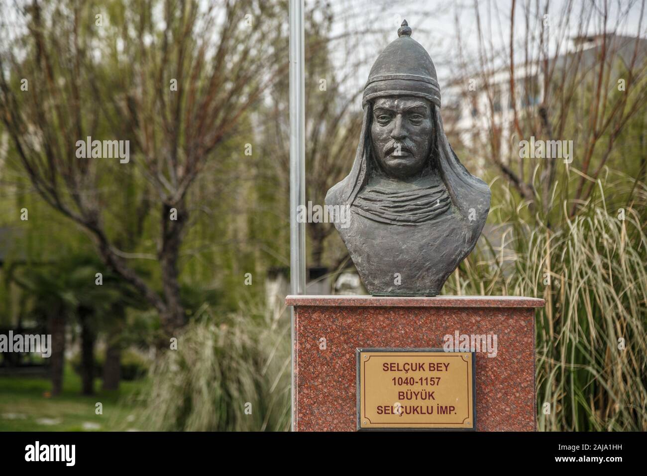 Istanbul, Esenyurt/ Turkey-04.06.2019: Monument to Seljuk Bey, Emperor ...