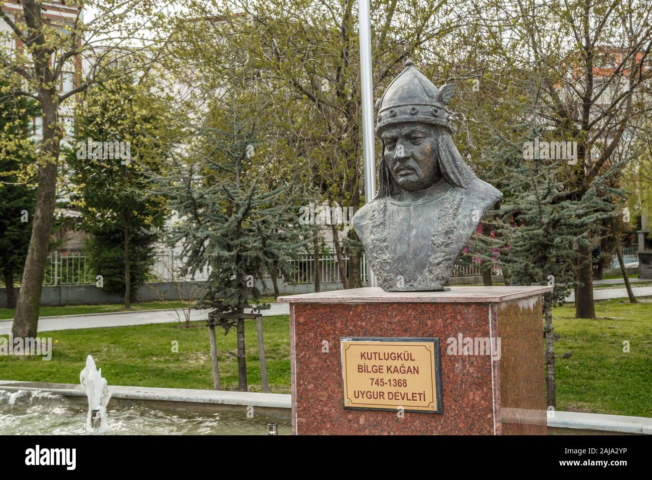 Istanbul, Esenyurt/ Turkey-04.06.2019: Monument to Kutlug I bilge Palo ...