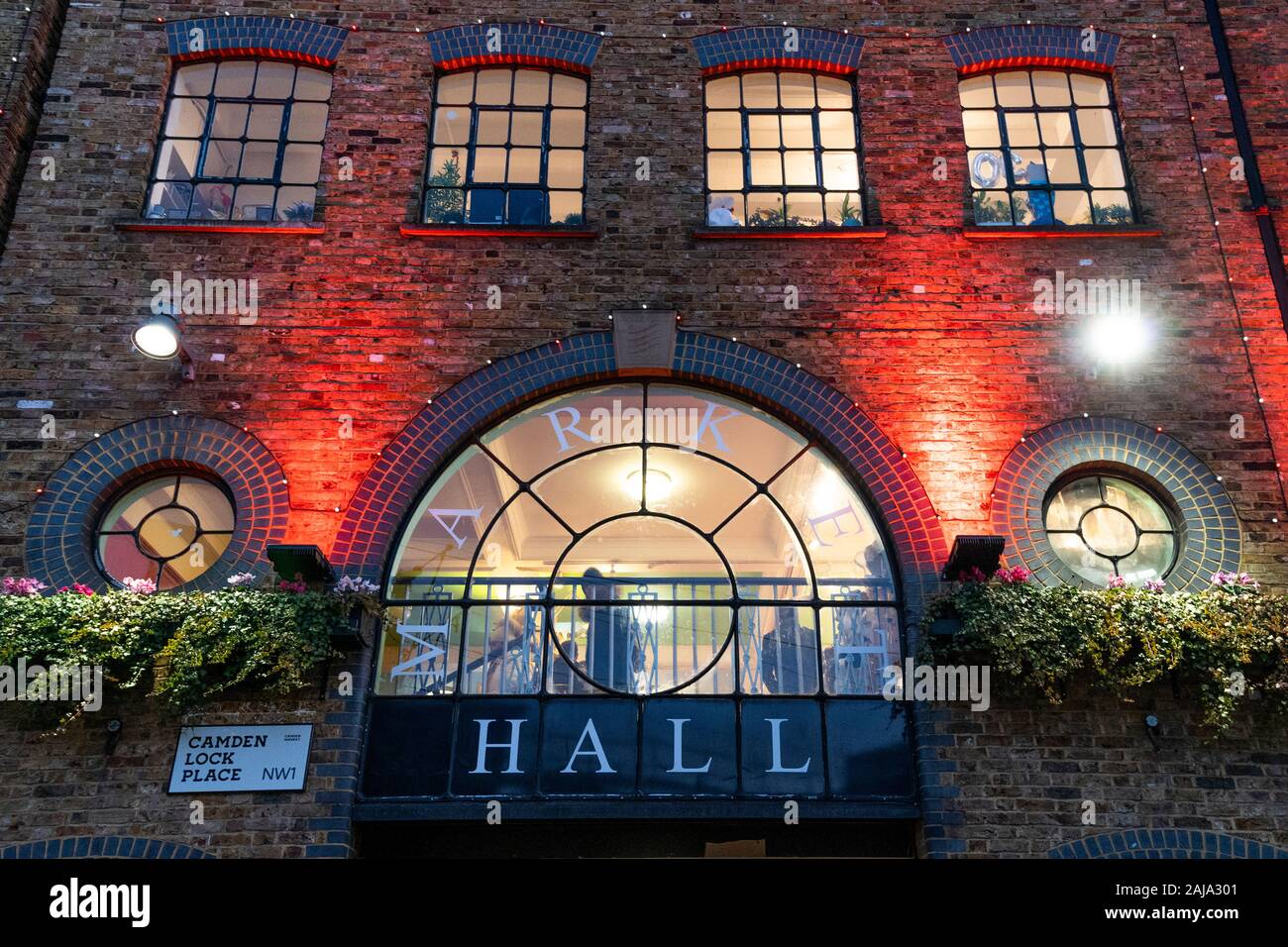 Exterior of Camden Market Hall, Camden Lock Place, London, UK Stock ...