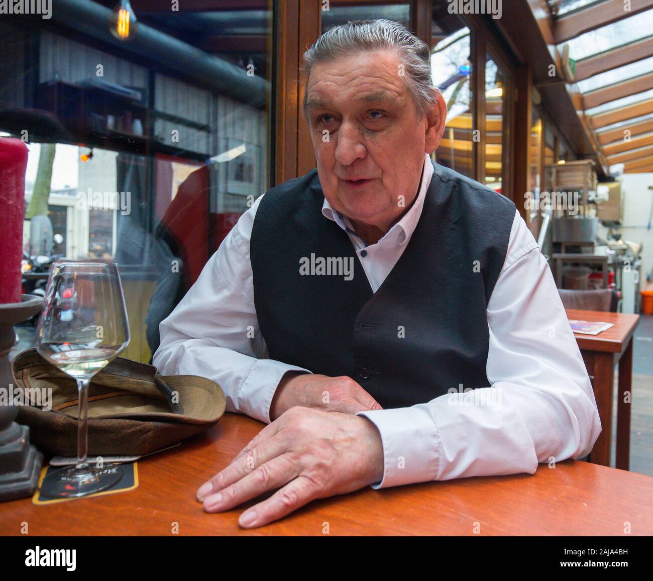 ROTTERDAM, Portrait of Ger Koedam friend of Jules Deelde in Cafe Ari ...