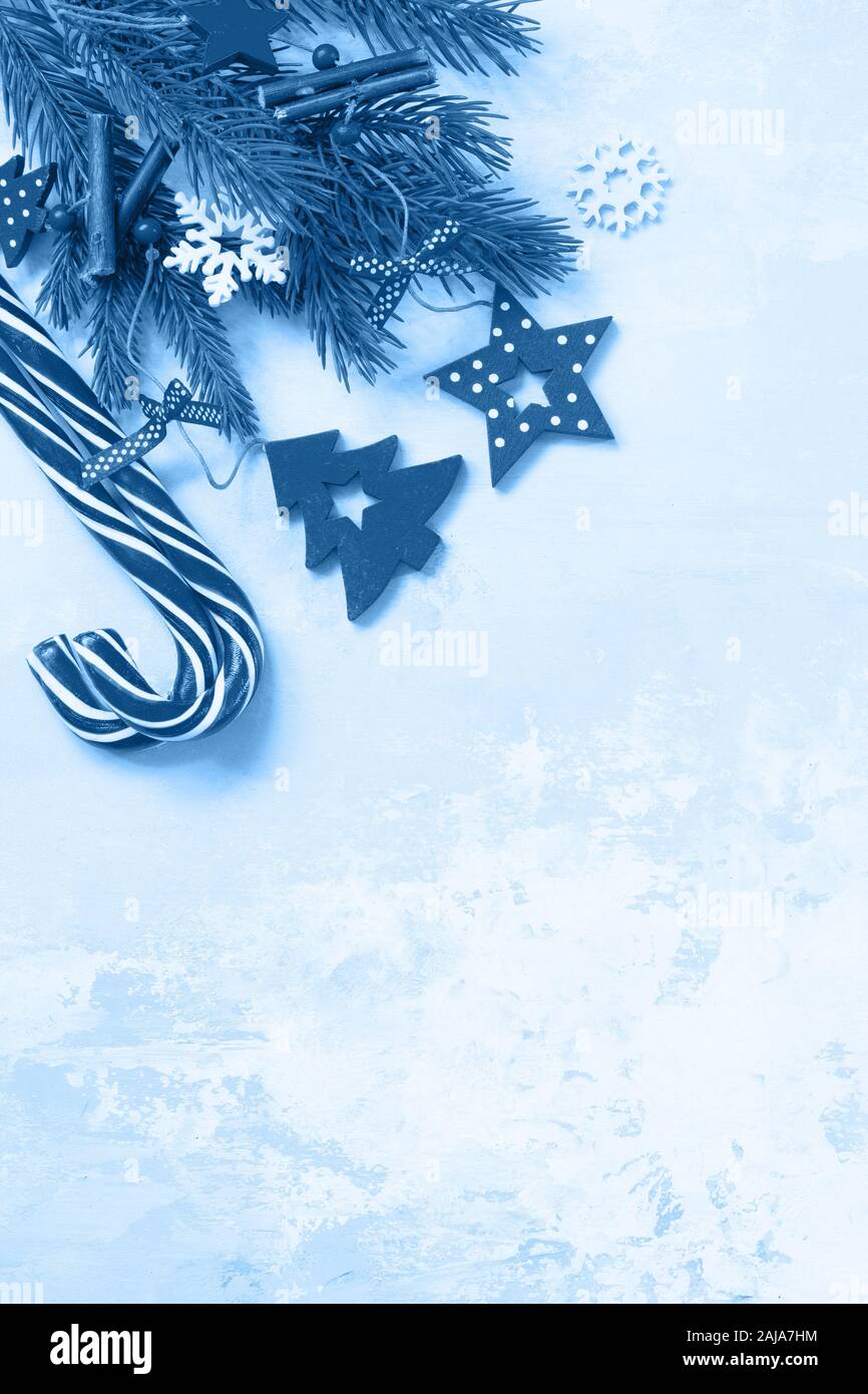 Classic blue 2020. Gradient color palette. Christmas composition ...