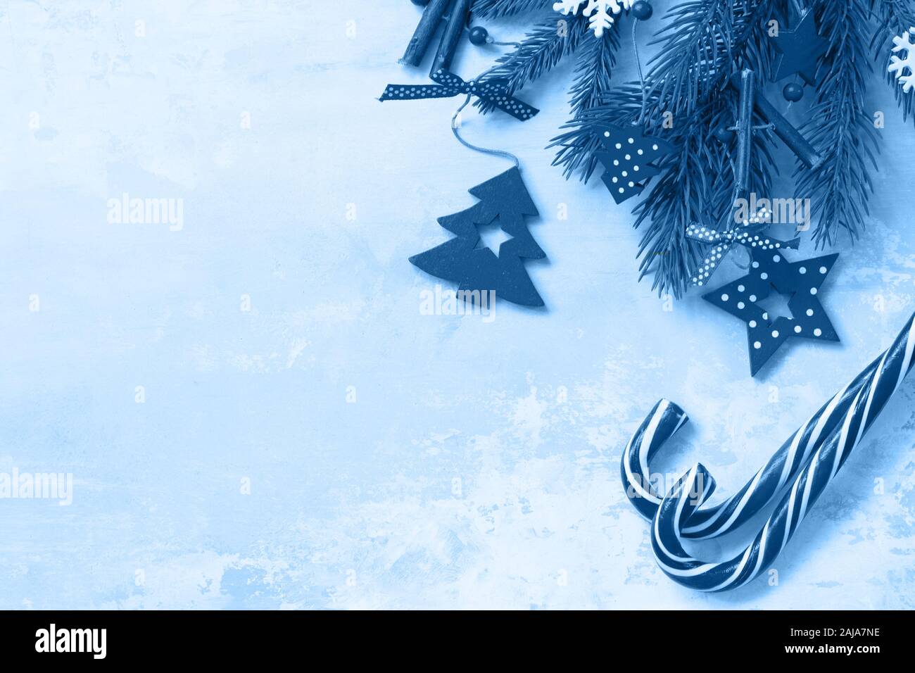 Classic blue 2020. Gradient color palette. Christmas composition ...