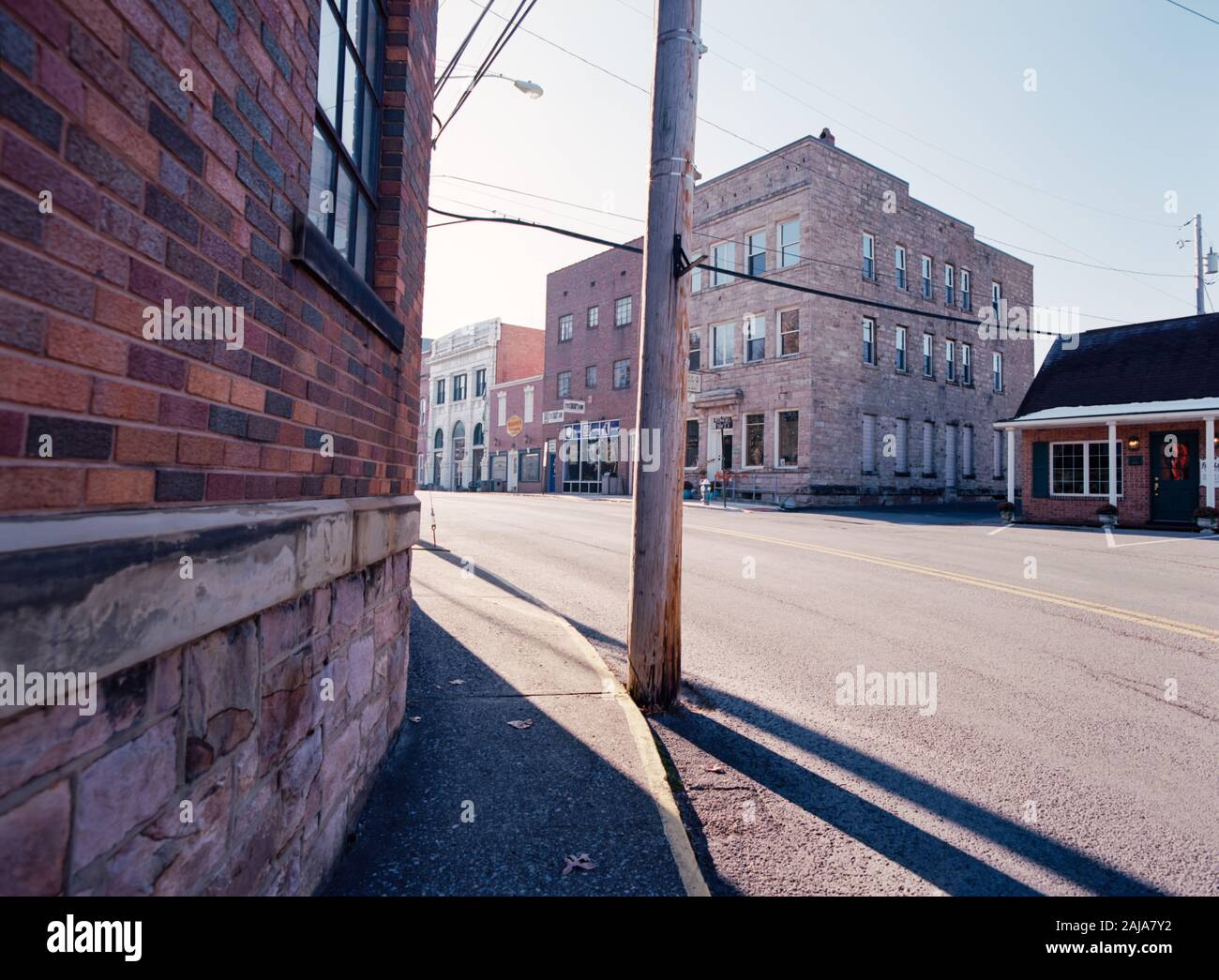 Empty Street Scene in Fayetteville West Virginia Stock Photo - Alamy