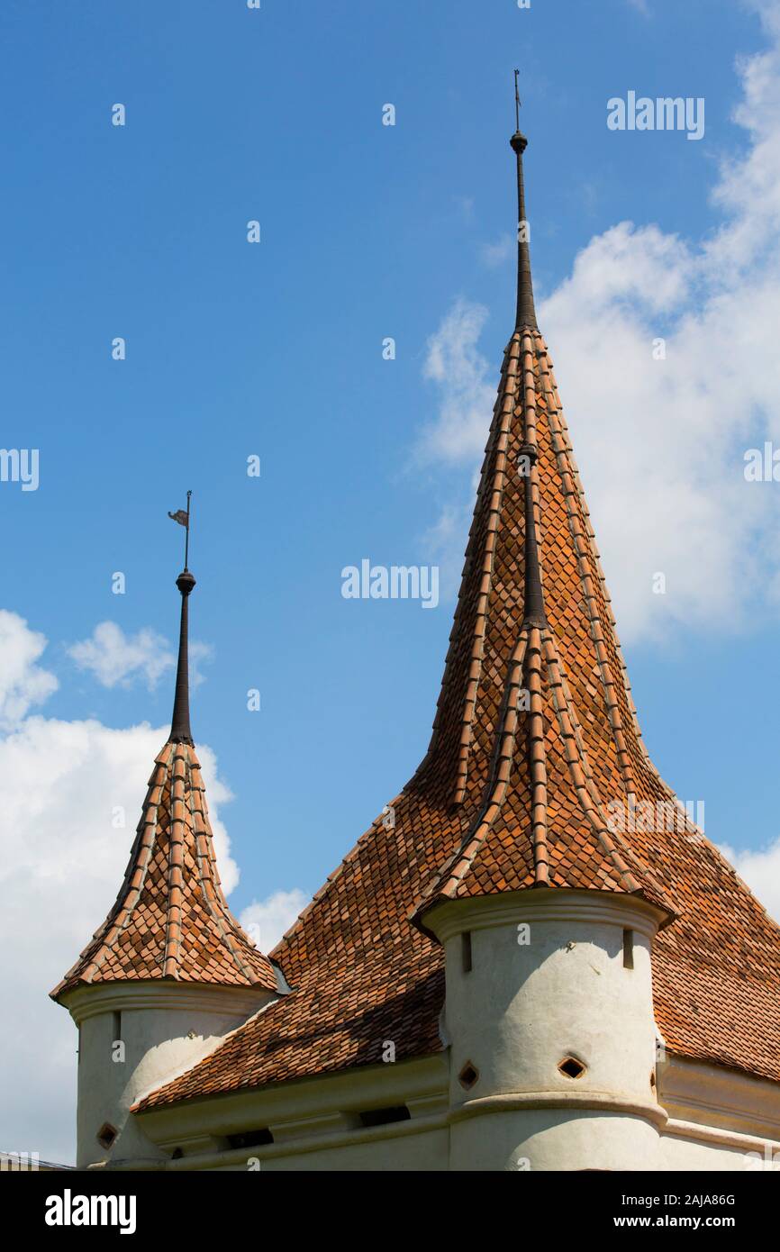 Turret Towers, Catherine's Gate, Brasov, Transylvania Region, Romania ...