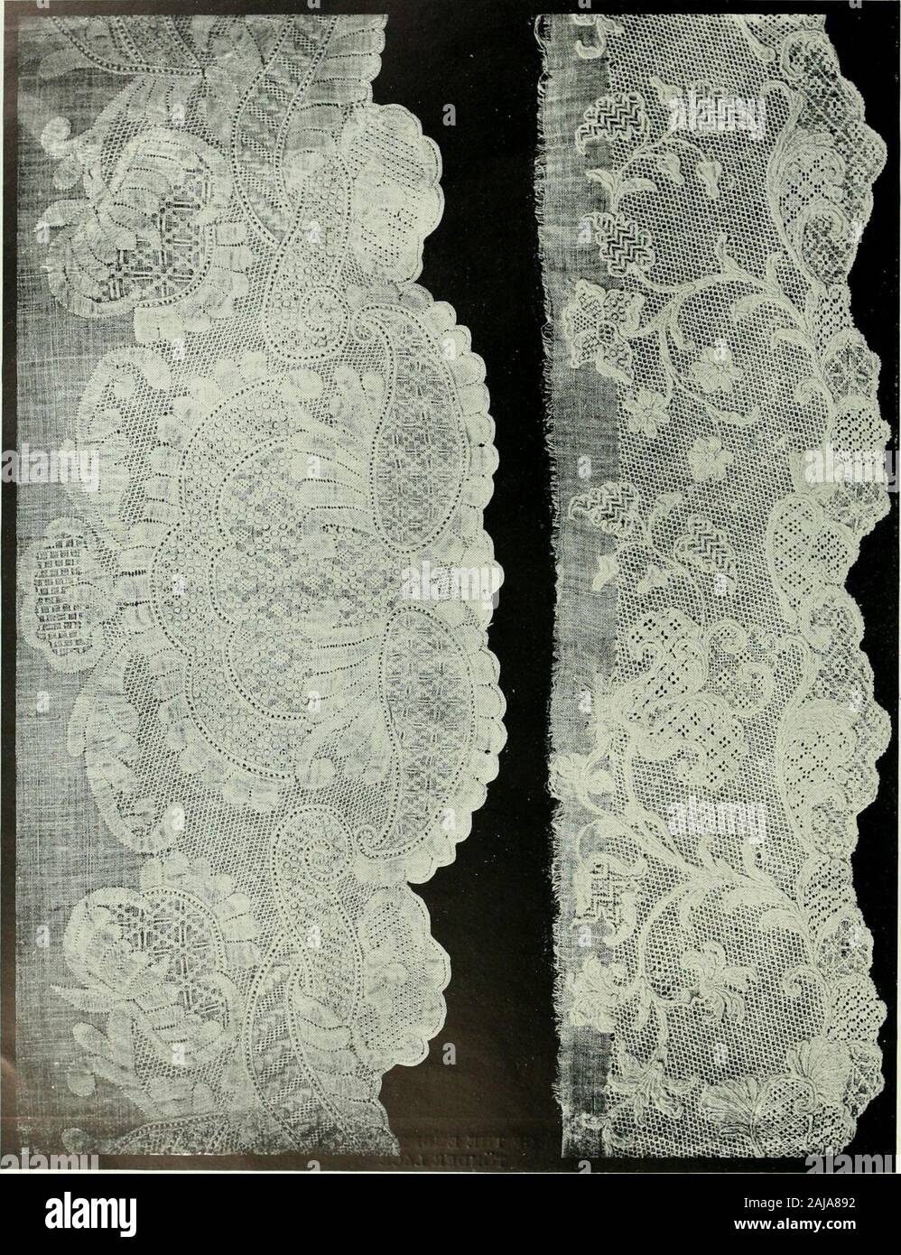 Seven centuries of lace . Plate LXXIV. PART OF FULL-SI/E COTTA OF NET ...