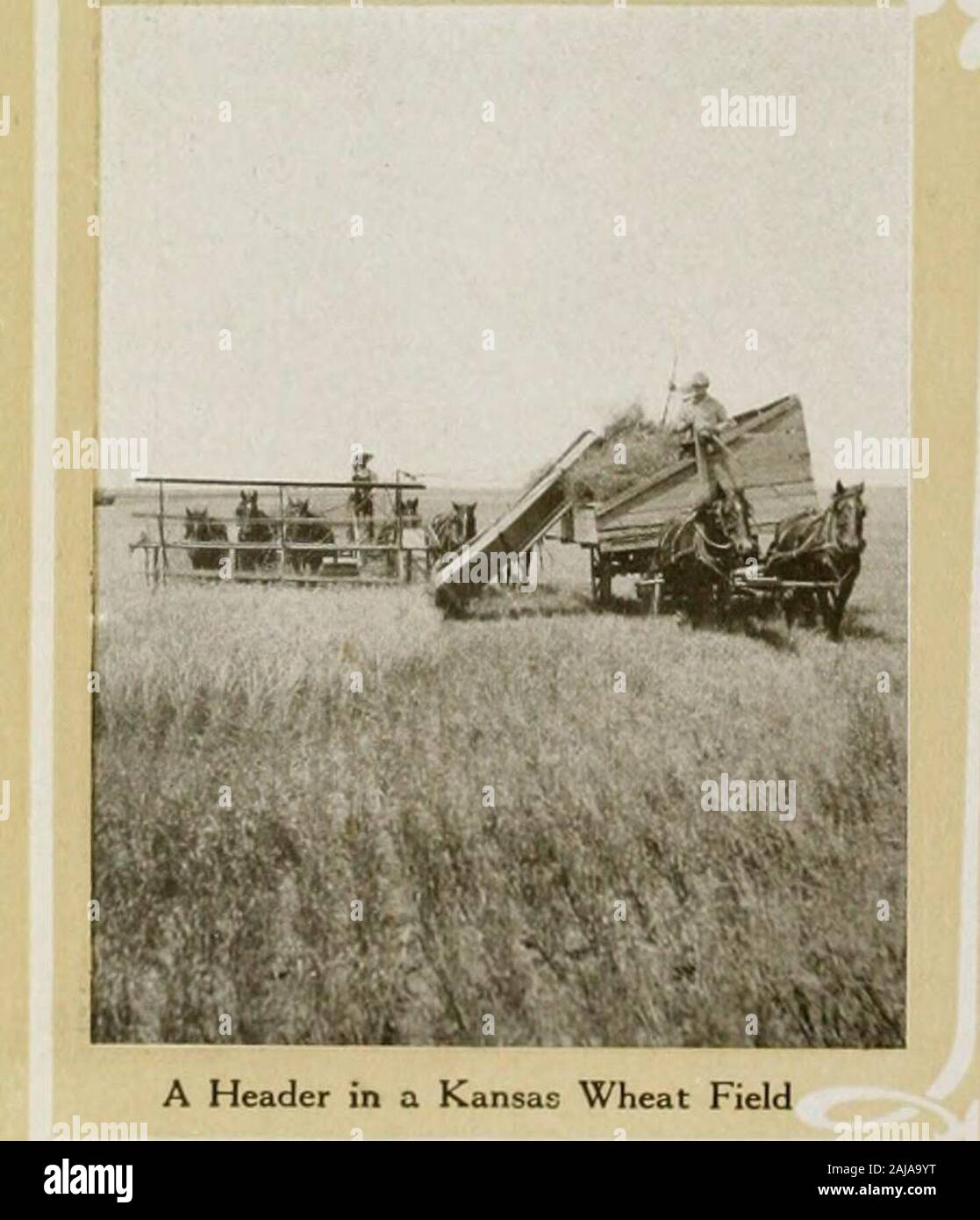Harvest scenes of the world . The Header Binder Stock Photo - Alamy