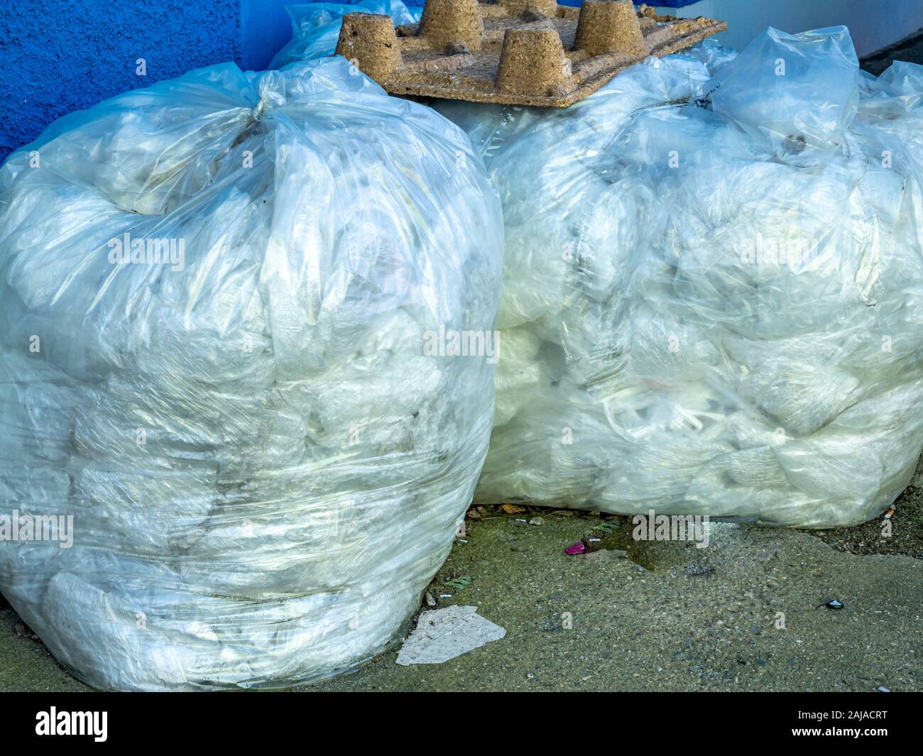 PVC bags with plastic waste Stock Photo - Alamy