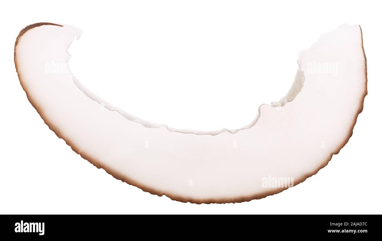 Coconut chip or dried flake of kernel meat, isolated Stock Photo - Alamy