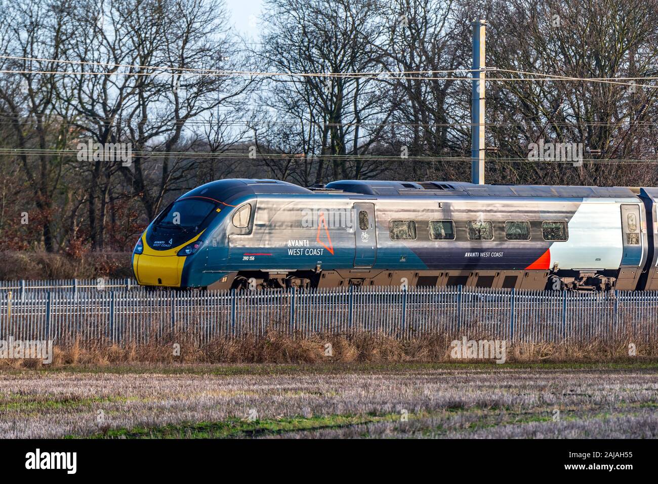Avanti Pendolino class 390 in new livery on the West Coast Main Line ...