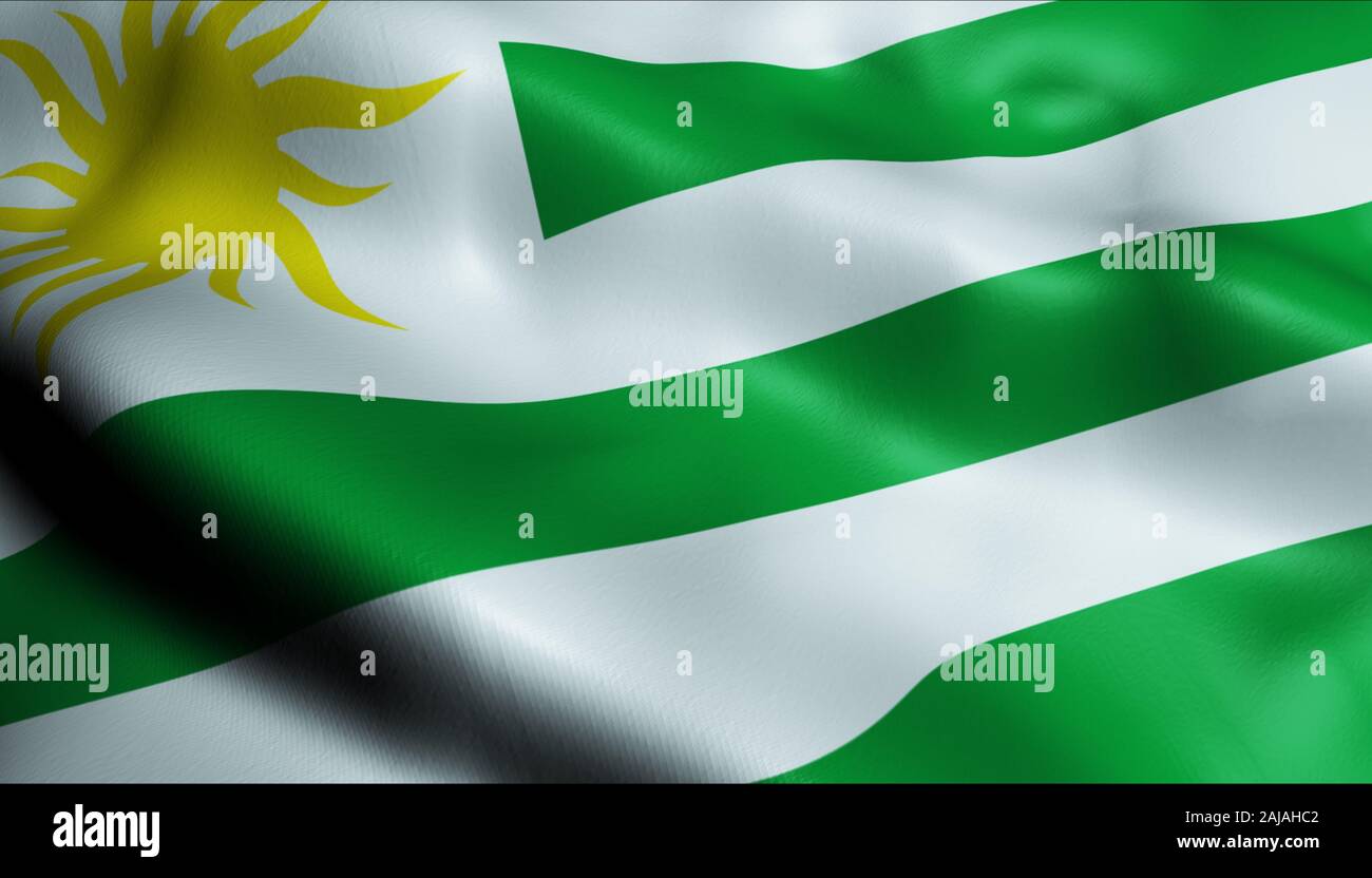 3D Waving Colombia City Flag of Clemencia Closeup View Stock Photo - Alamy