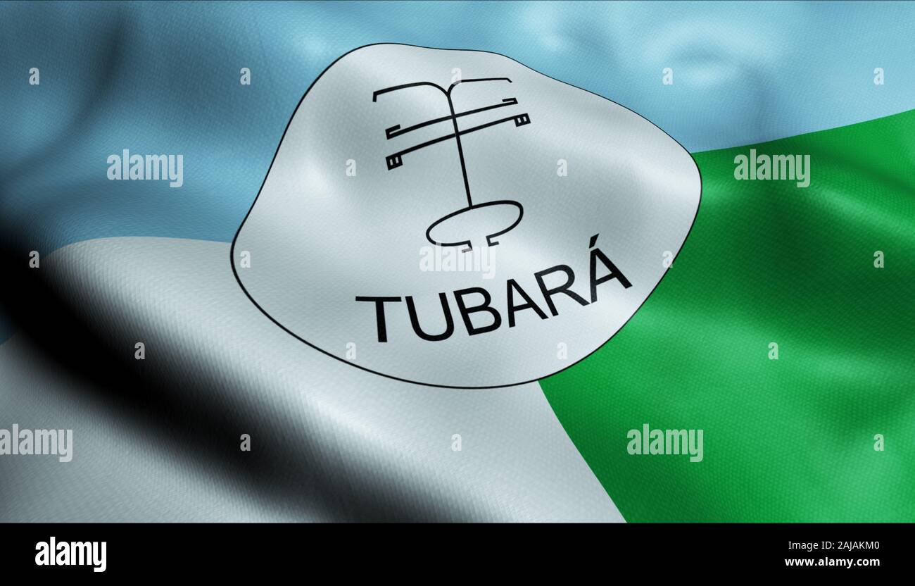 3D Waving Colombia City Flag of Tubara Closeup View Stock Photo - Alamy