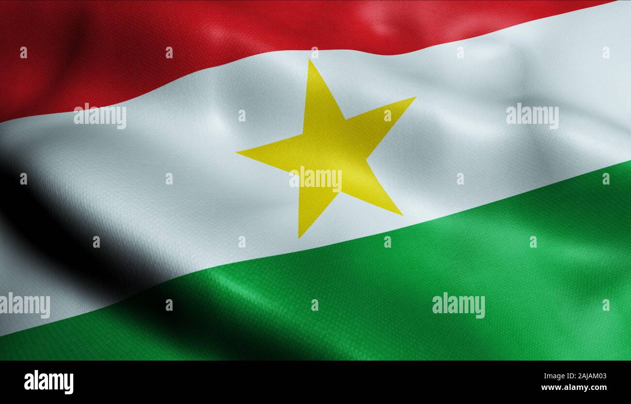 3D Waving Colombia City Flag of Yarumal Closeup View Stock Photo - Alamy