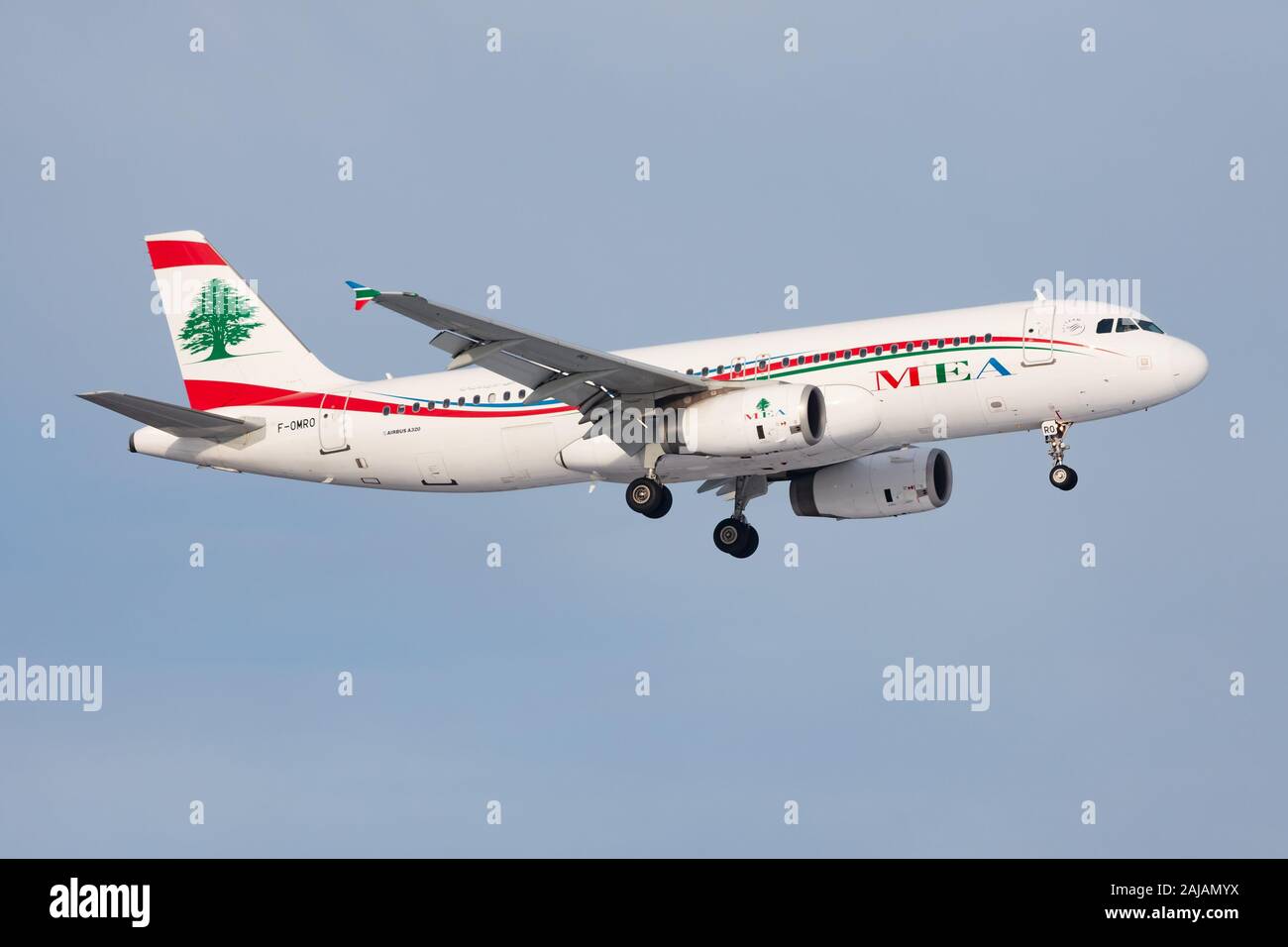 FRANKFURT / GERMANY - DECEMBER 8, 2012: MEA Middle East Airlines Airbus ...
