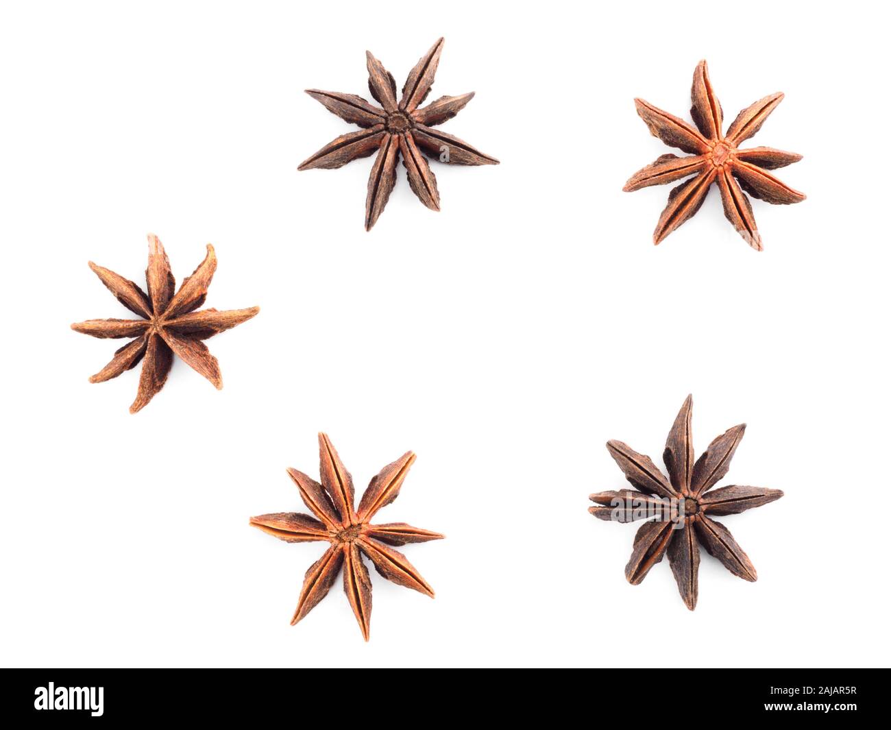 Spice anise on white isolated background. Indian cuisine, ayurveda ...