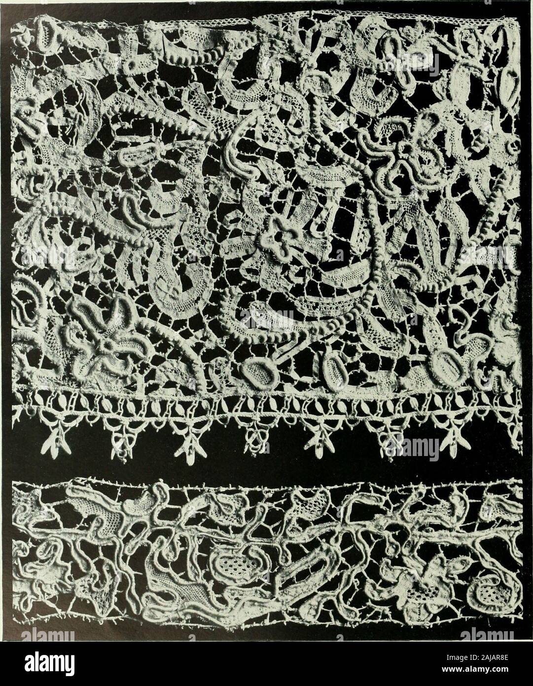 Seven centuries of lace . Plate LII. PORTION OF LI. ENLARGED f.^ ^r ...