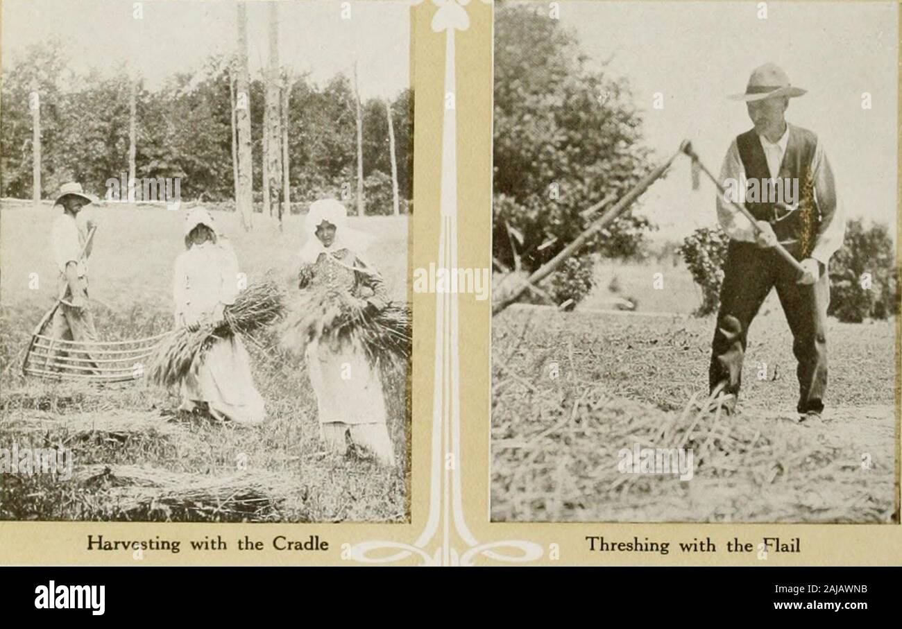Harvest scenes of the world . Gleaning the Grain fromthe Stubble ...