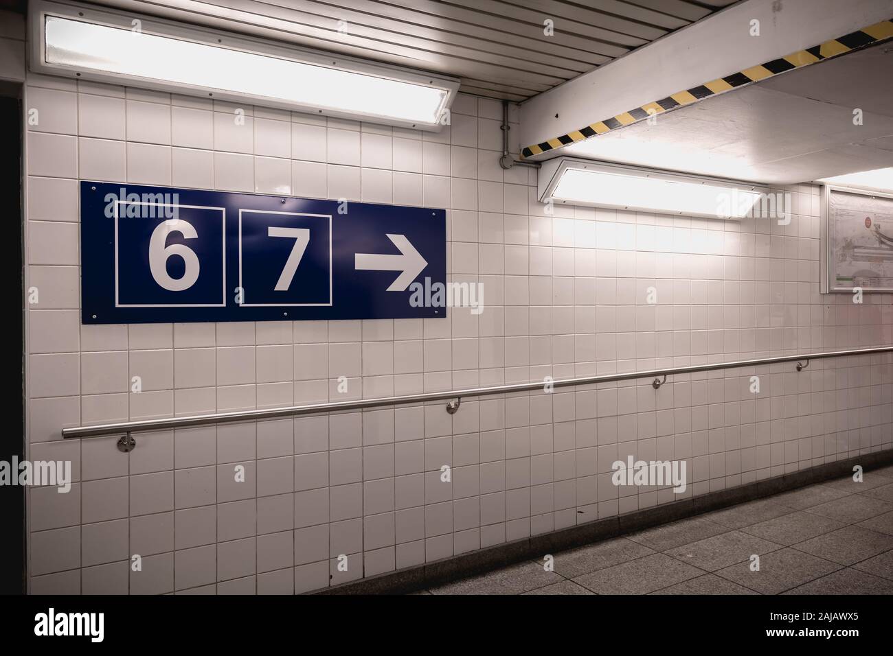 Blue irish railway sign hi-res stock photography and images - Alamy
