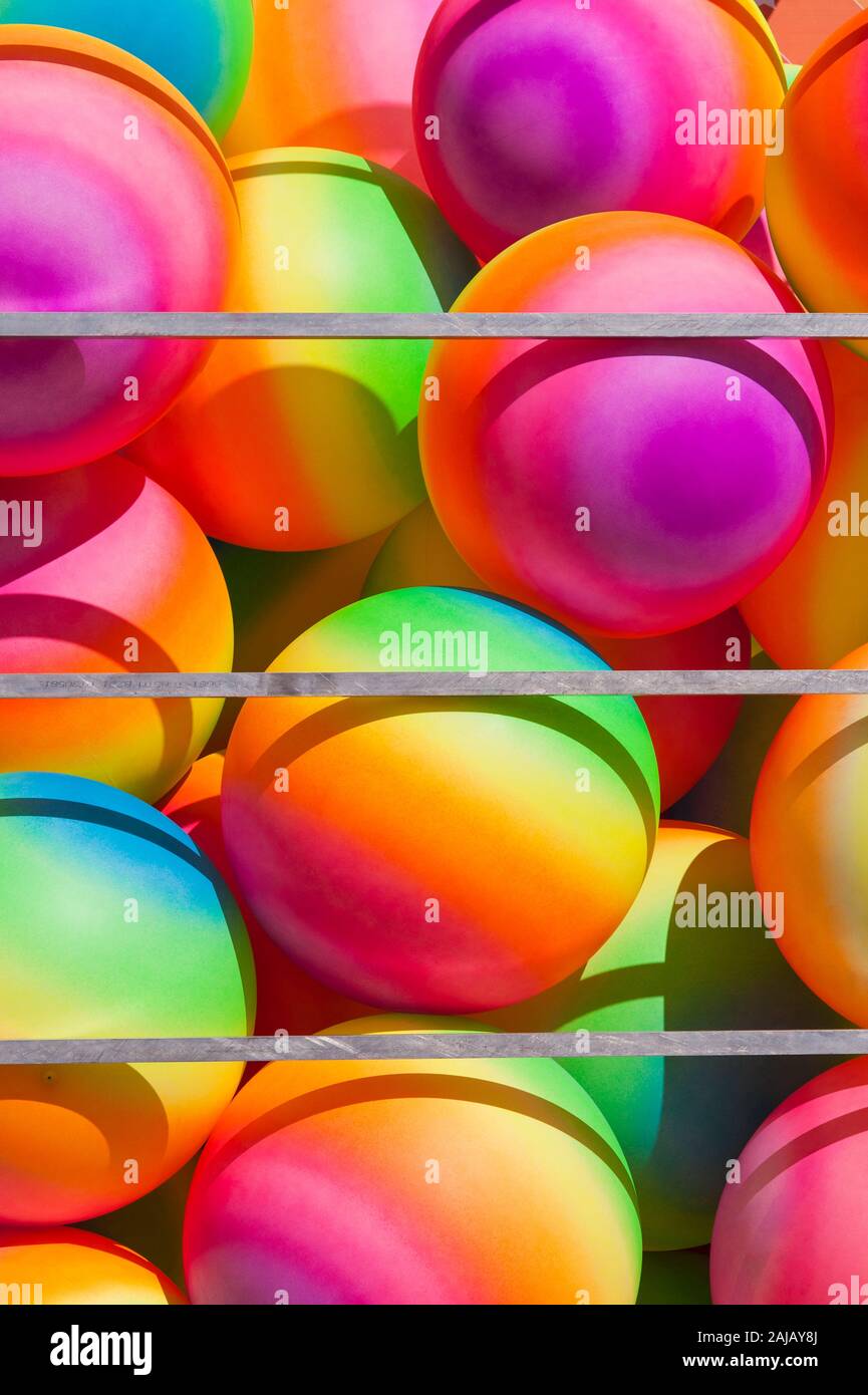 Evergreen State Fair game booths with multicolored beach balls Monroe ...