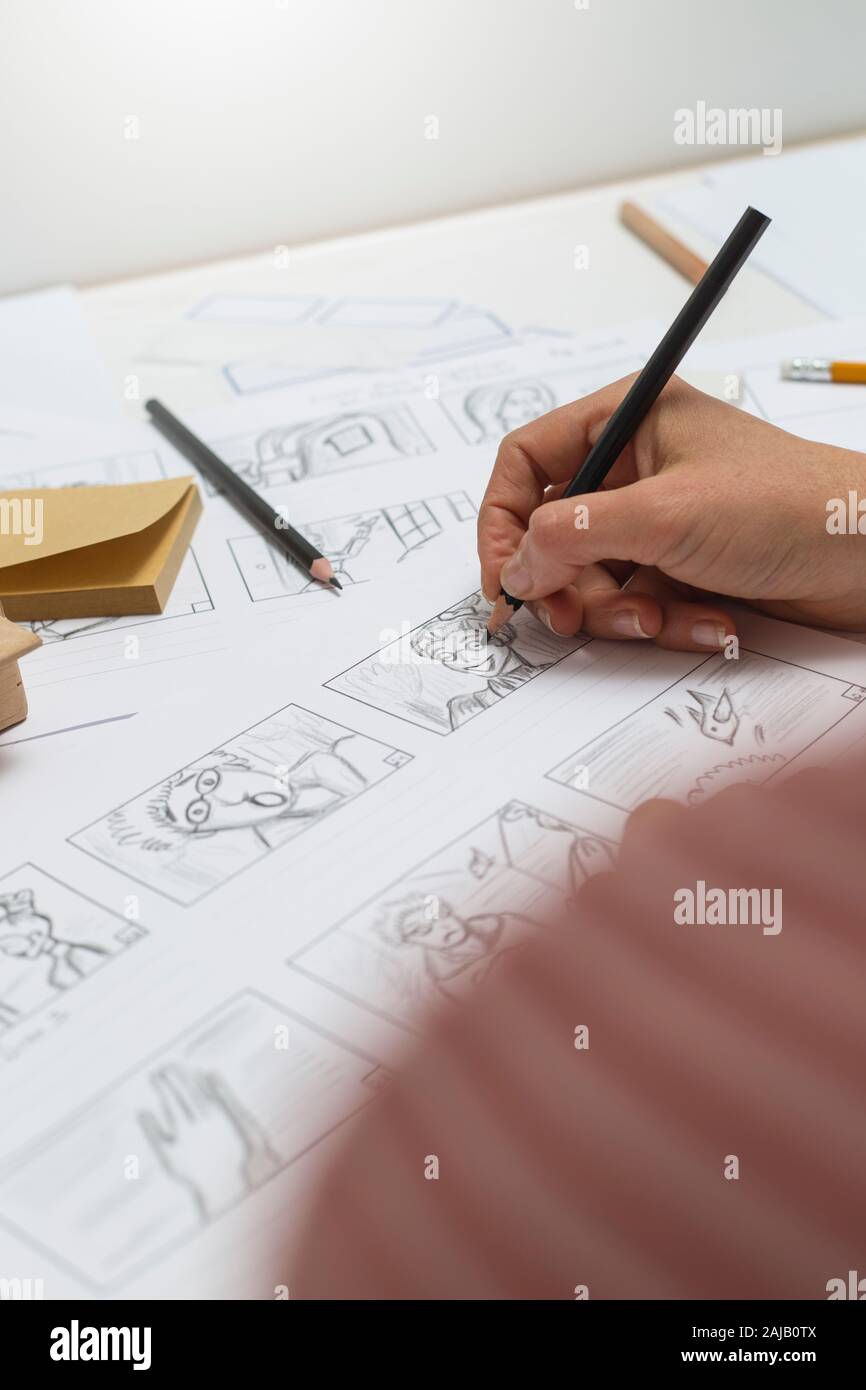 Storyboard sketch hi-res stock photography and images - Alamy