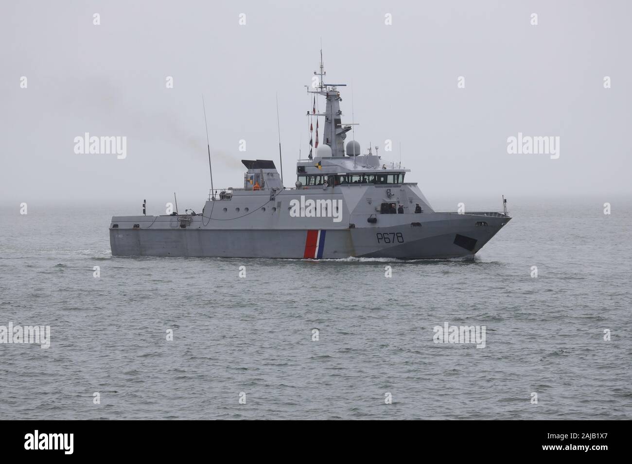 The Flamant class French offshore patrol vessel FS PLUVIER enters ...