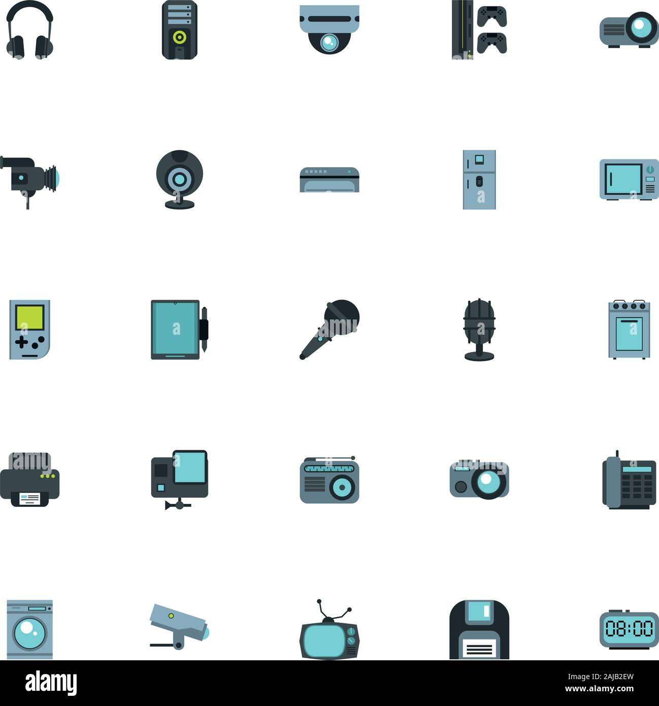 bundle of electronics devices icons Stock Vector Image & Art - Alamy