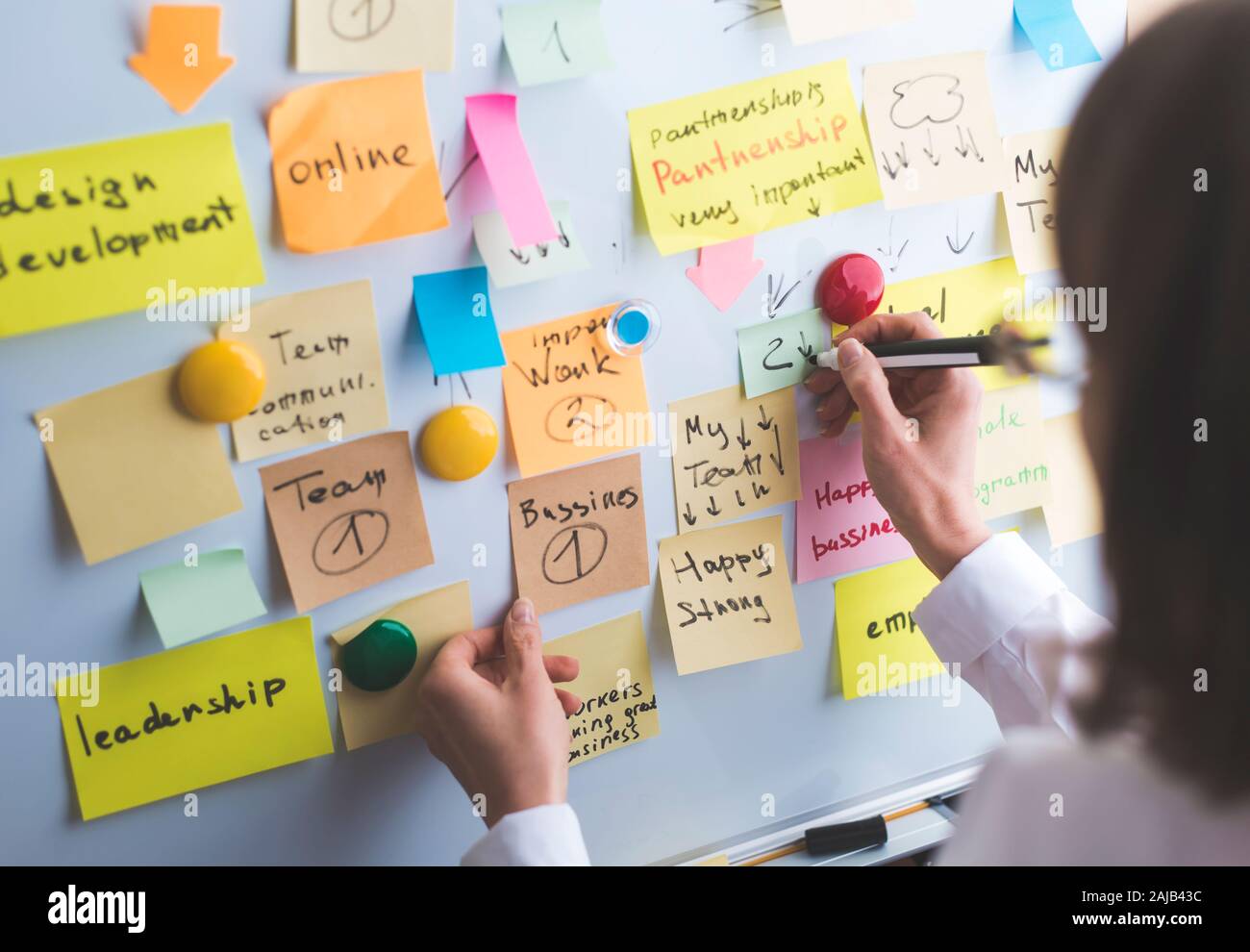 Teamwork business people analysis graph on desk at meeting Stock Photo ...