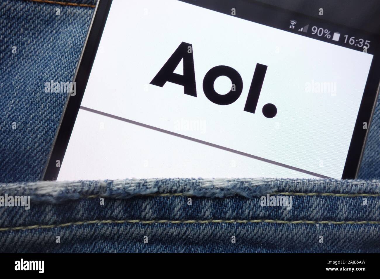 Aol website screen hi-res stock photography and images - Alamy