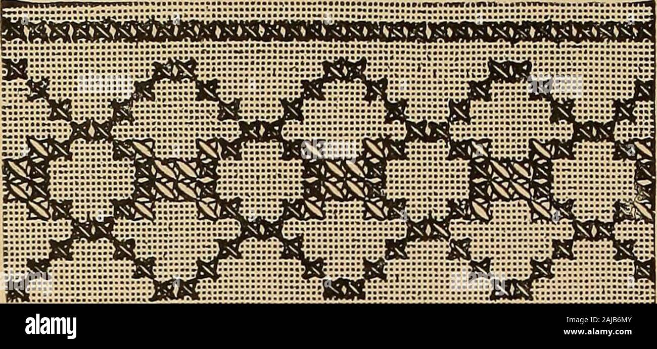 Smocking, fancy stitches, and cross stitch and darned net designs ...