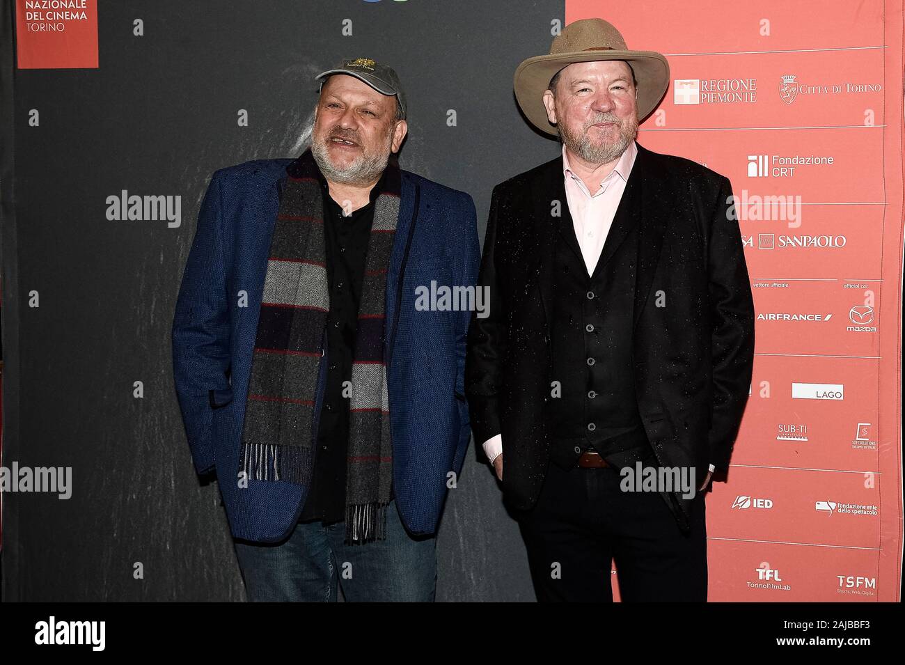 Turin, Italy - 22 November, 2019: Eran Riklis (L) and Bruce Cameron ...