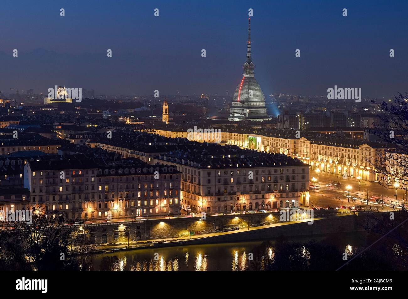 Turin, Italy - 05 December, 2019: The Mole Antonelliana, major landmark ...
