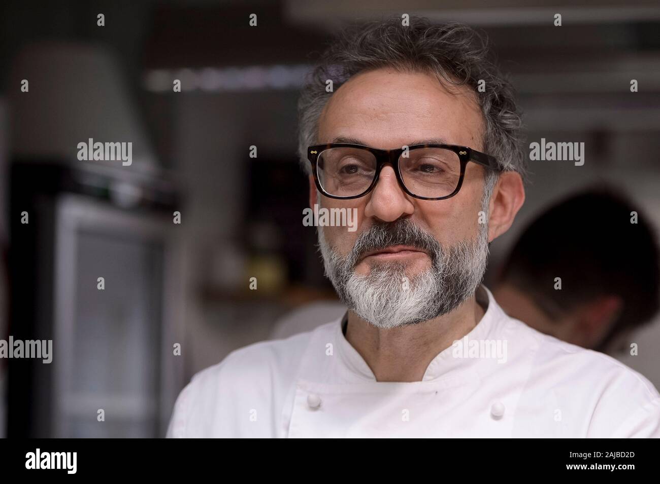 Turin, Italy - 27 January, 2017: Massimo Bottura, chef patron of the ...