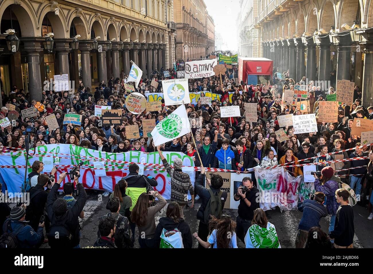 Turin, Italy - 29 November, 2019: General view during 'Fridays for ...