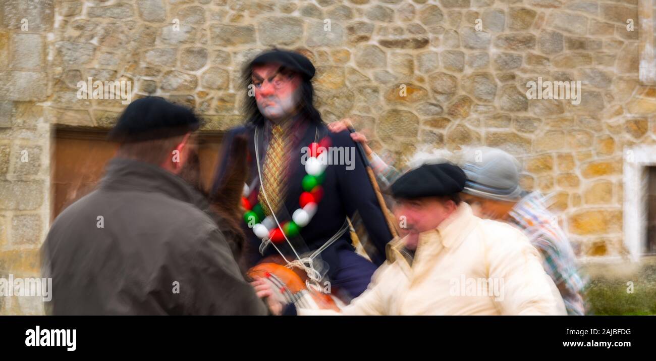 Carnival of Zalduondo, Zalduondo village, Alava, Basque Country, Spain ...